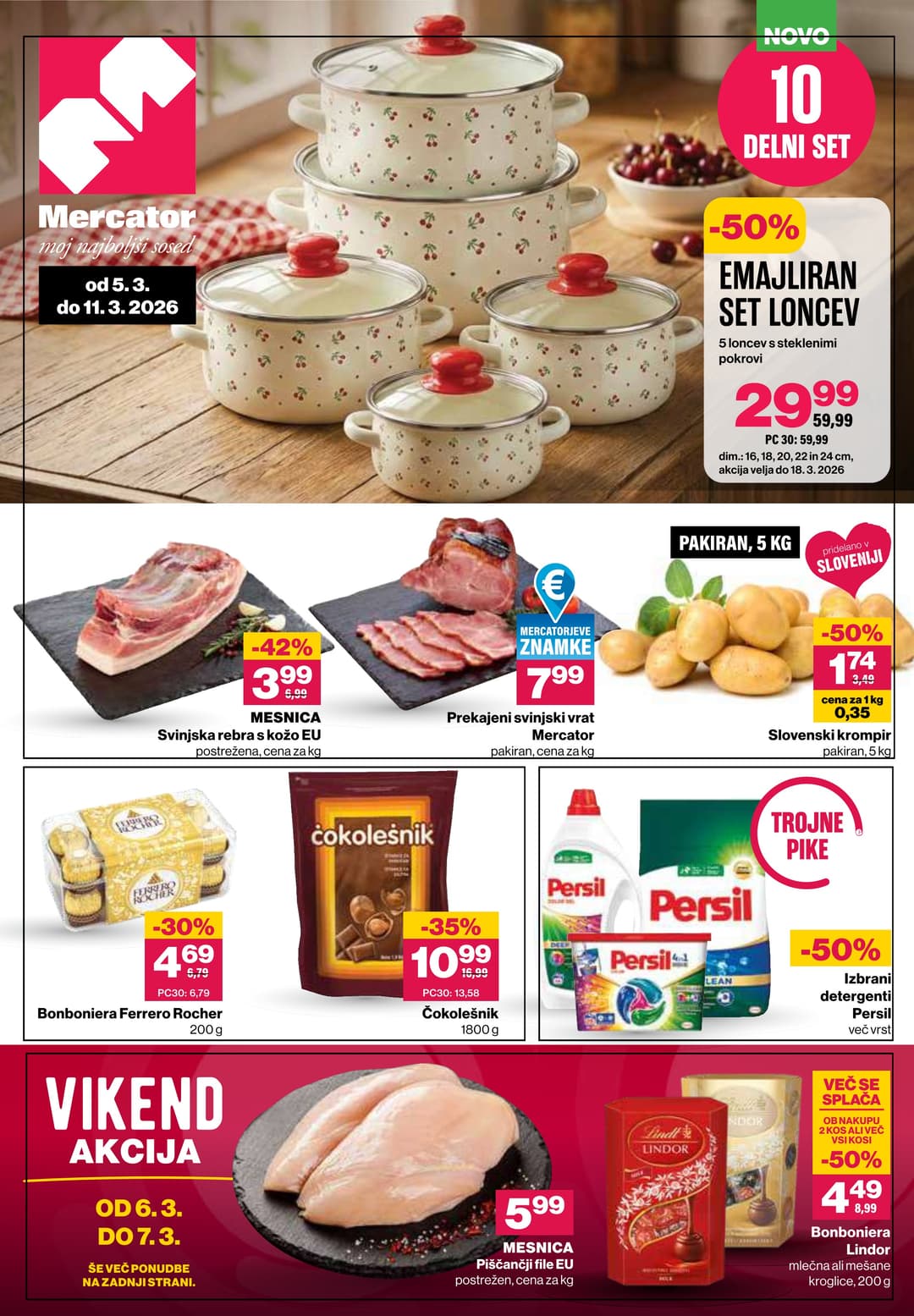 Mercator katalog: Vsi novi letaki in vikend akcije (Marec 2026)
