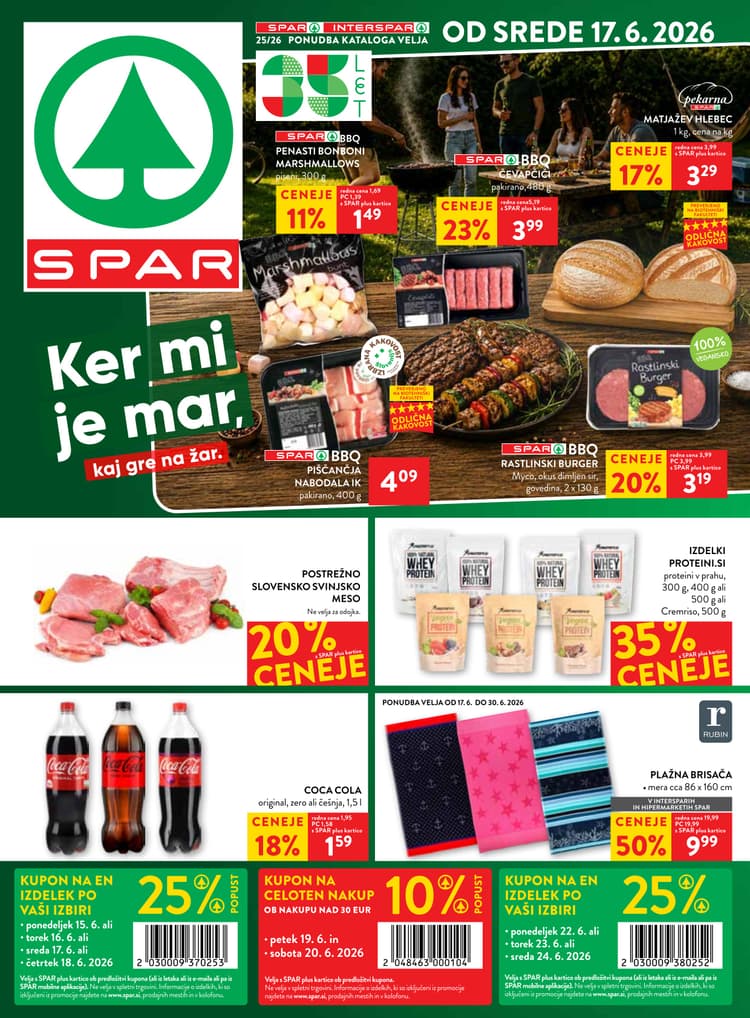Spar Akcijska Ponudba ️ Novi letak od 17.06.2026