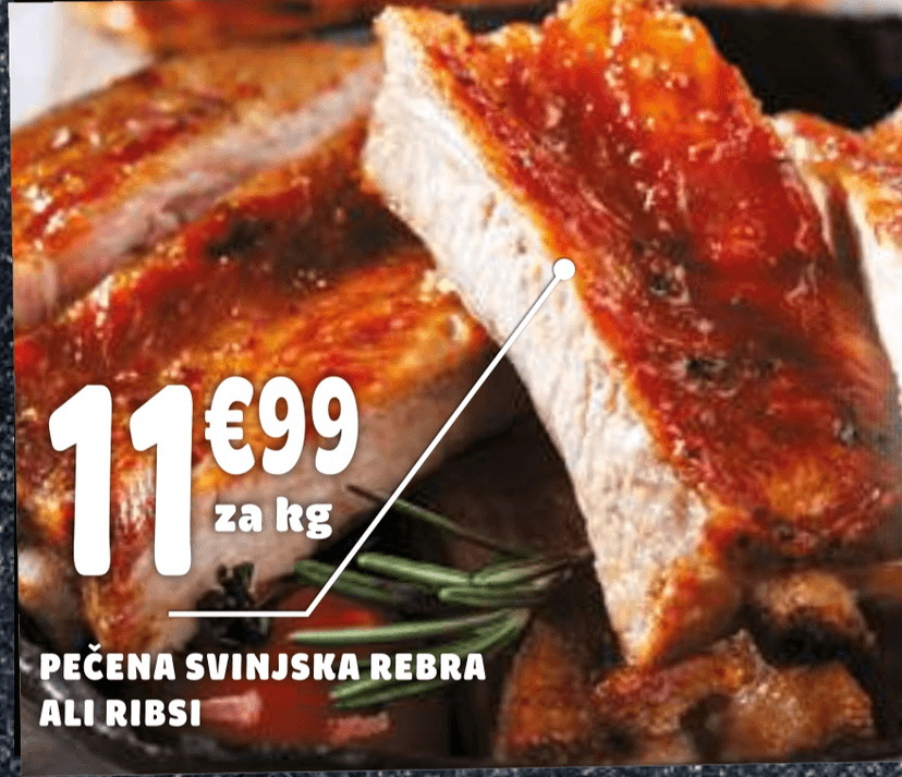 Pečena svinjska rebra: Akcija (E.Leclerc) 26.11.