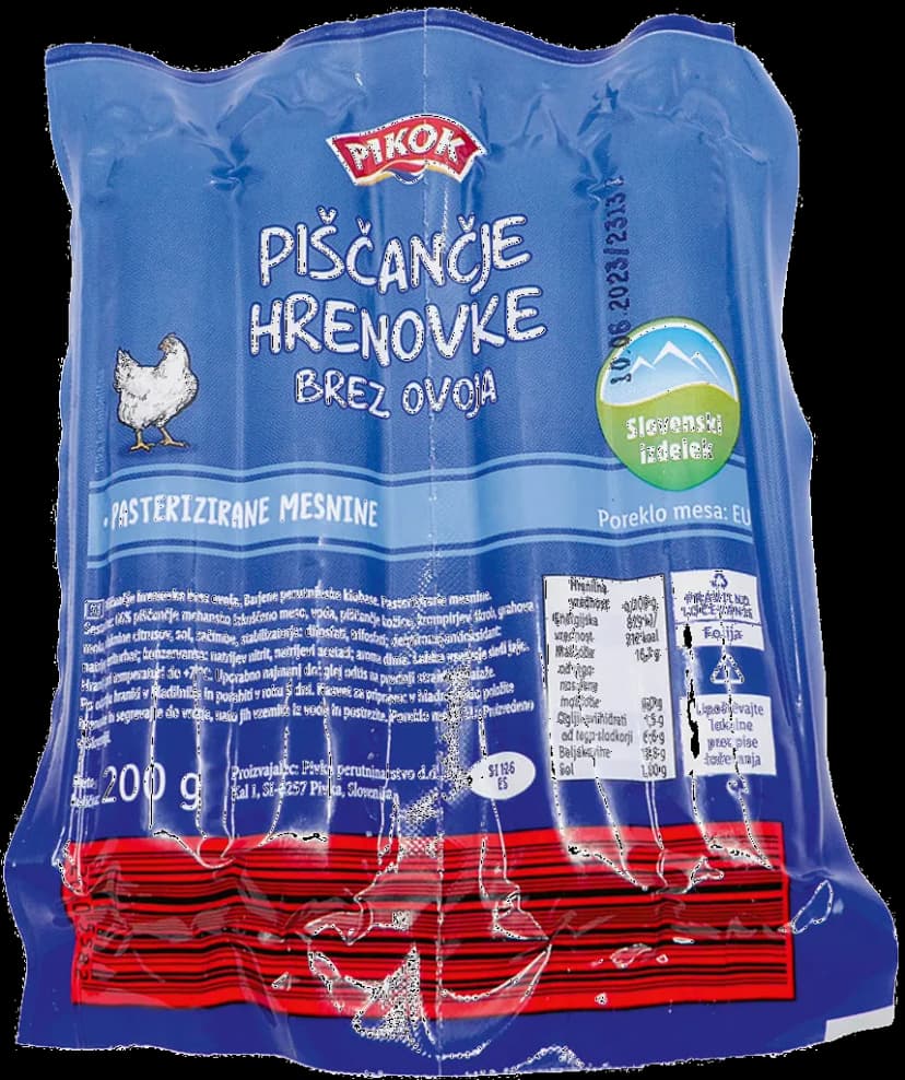 Pikok Piščančje hrenovke XXL 300g: Akcija (Lidl) 27.11.