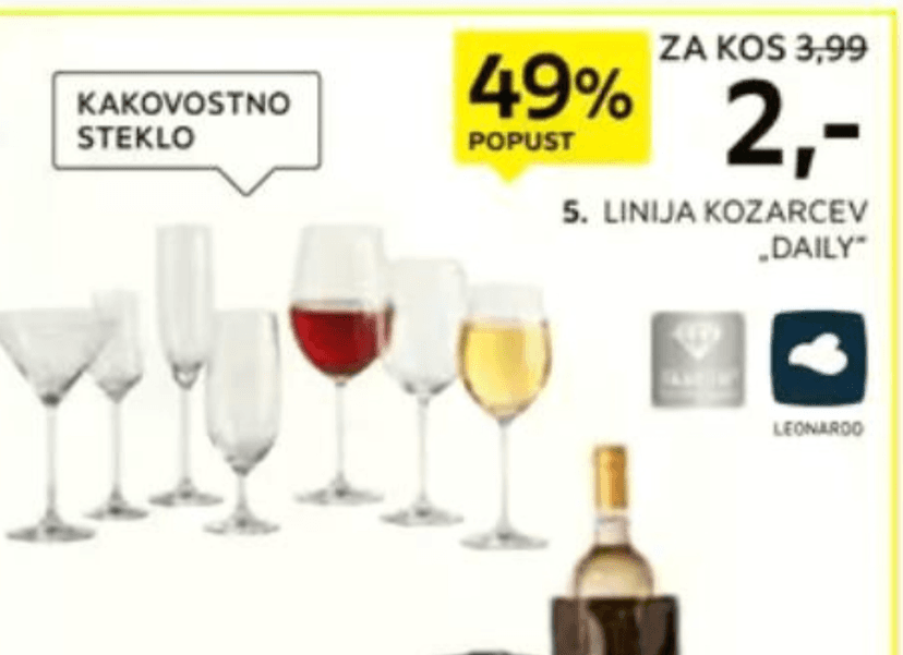 Linija kozarcev "DAILY": Akcija (Lesnina) 24.11.